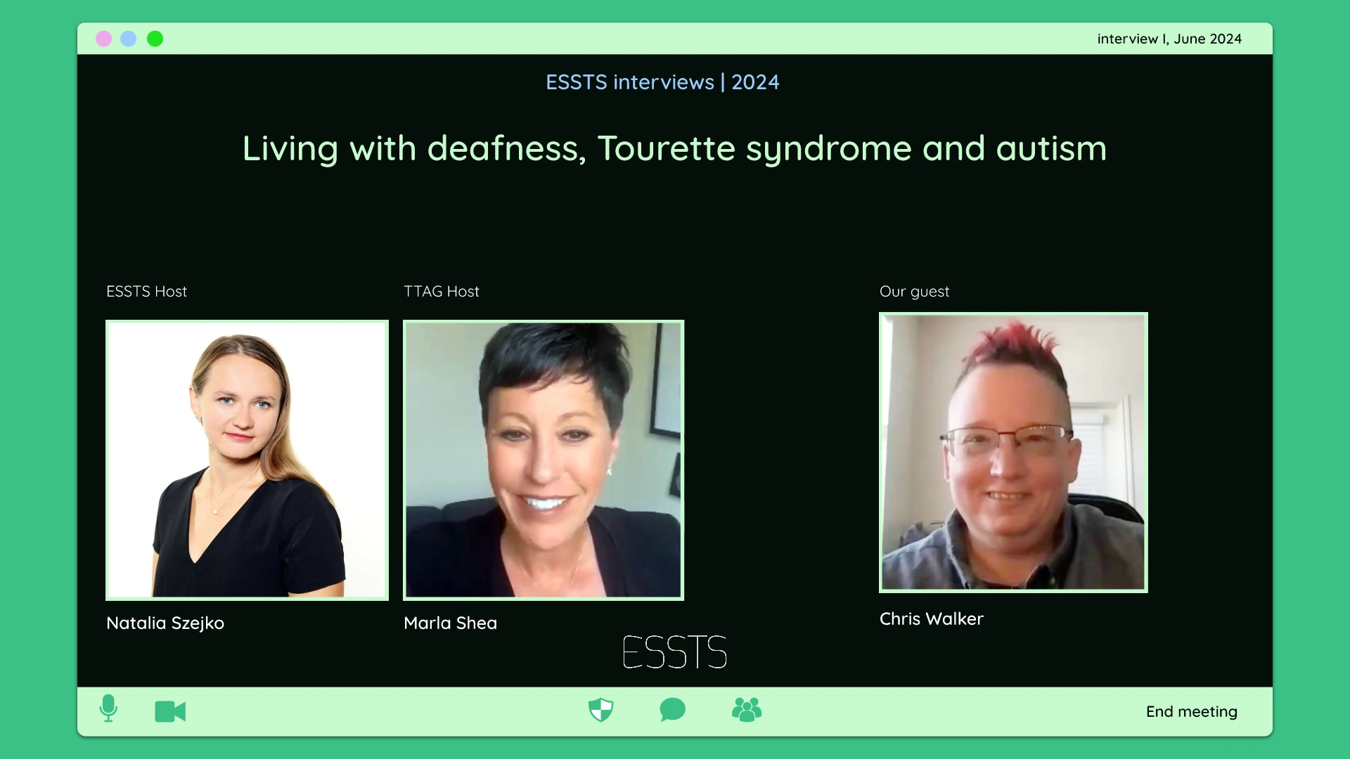ESSTS | Interviews | Living with deafness, Tourette syndrome and autism